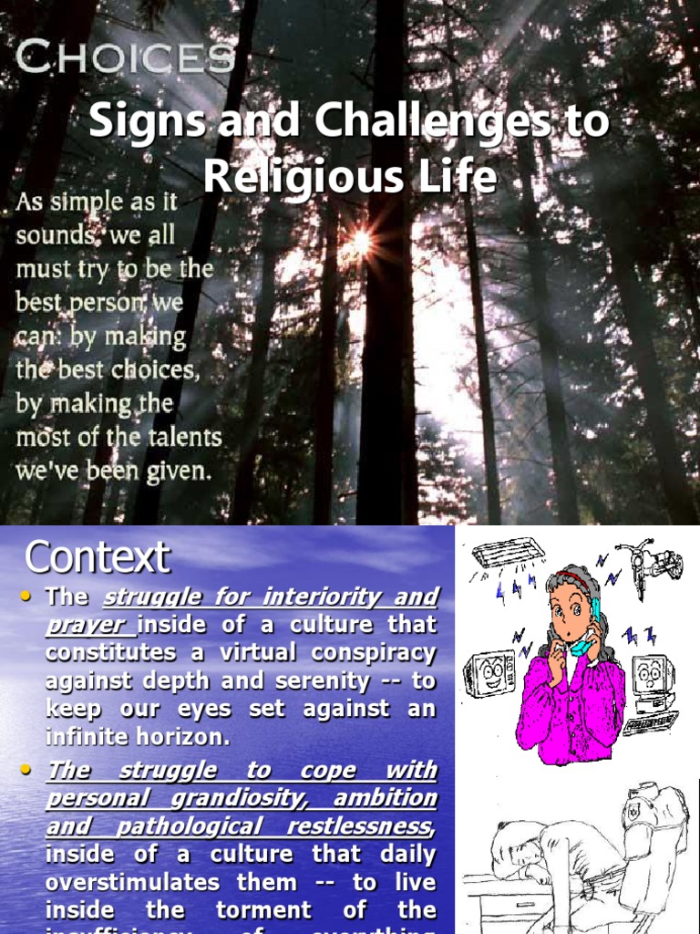 Signs and Challenges in Religious Life | PDF | Jesus | Religious Belief ...