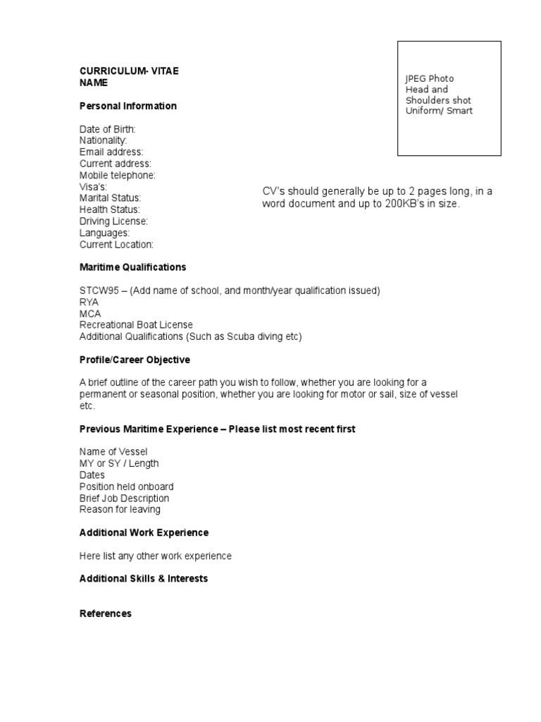 Sample CV | PDF