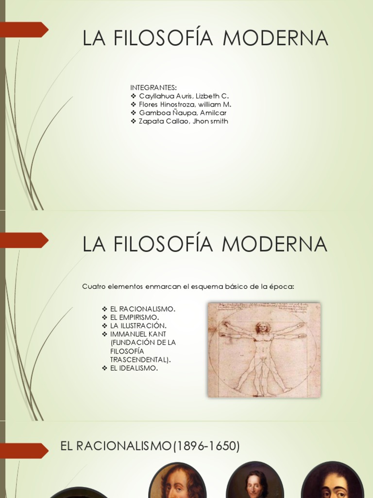 La Filosofía Moderna | PDF | Baruch Spinoza | Gottfried Wilhelm Leibniz