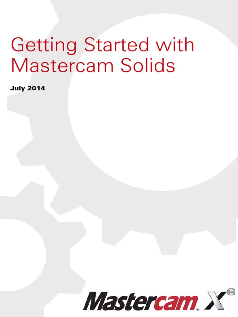Mastercam X8 Getting Started With Solids Tutorial Pdf Pdf