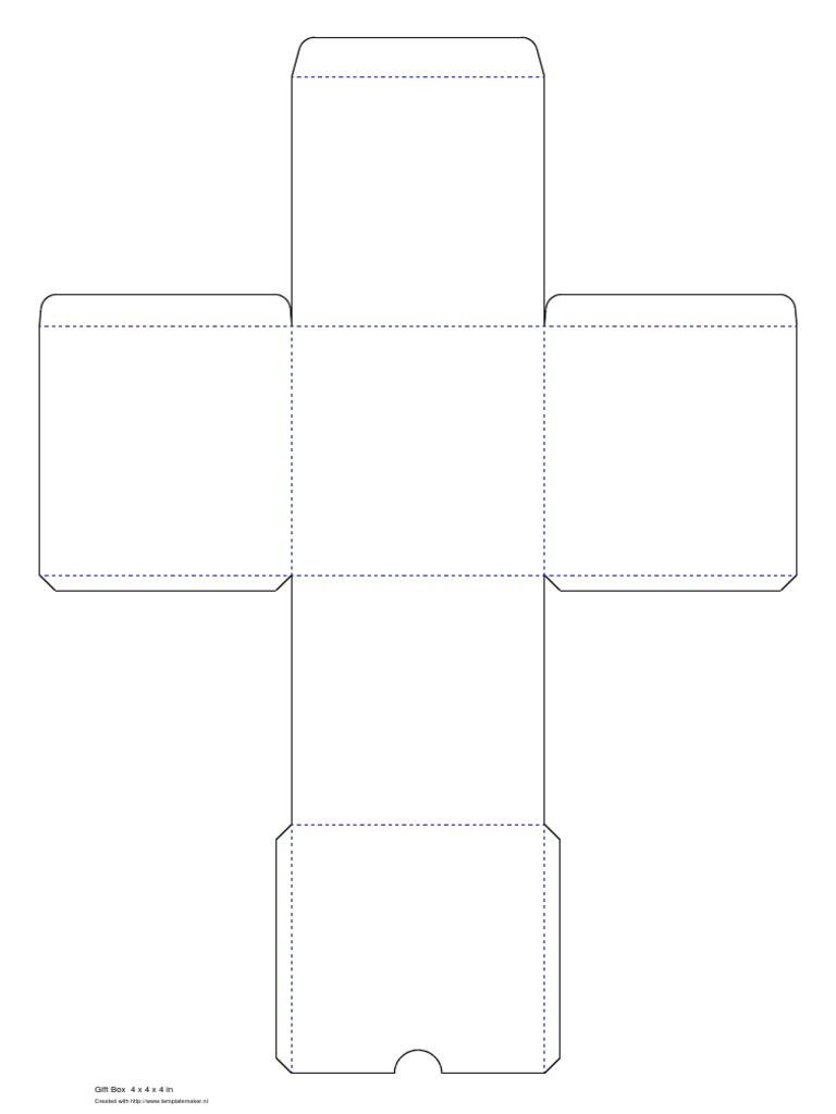 4x4 Gift Box Template Tutorial | PDF