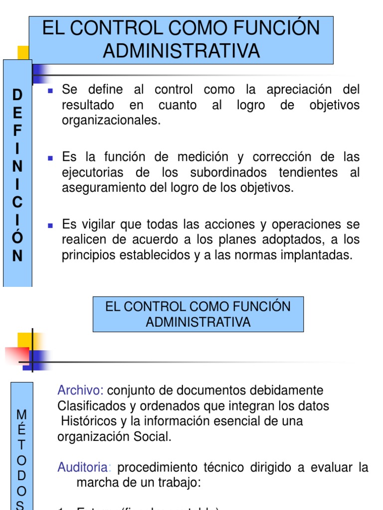 El Control Como Funcion Administrativa