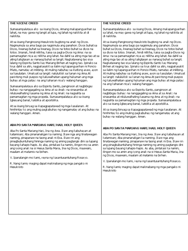 Tagalog Prayer | PDF