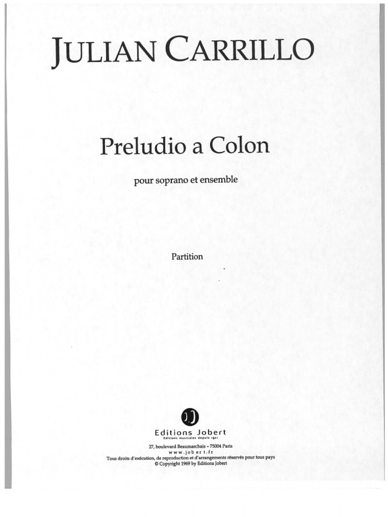 Carrillo - Preludio A Colon - Full Score | PDF