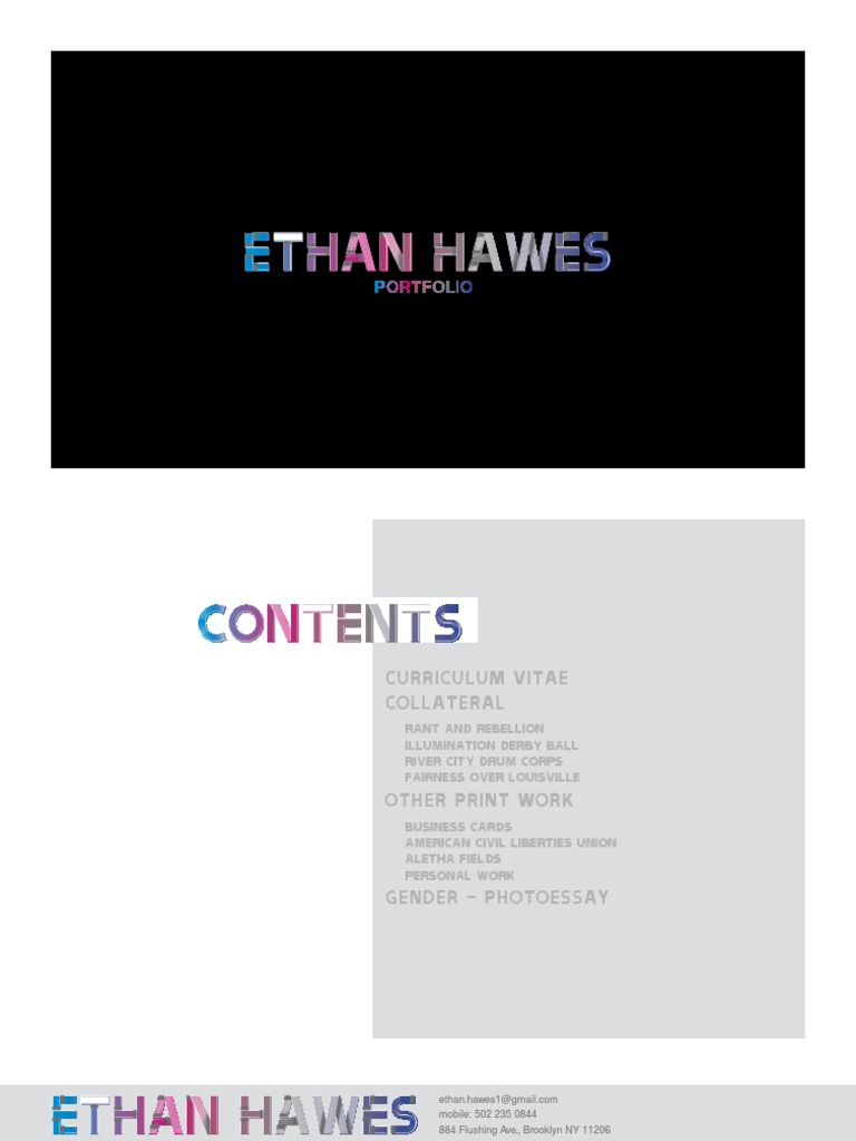 Ethan Hawes: Graphic Designer CV | PDF | Gender | Gender Studies