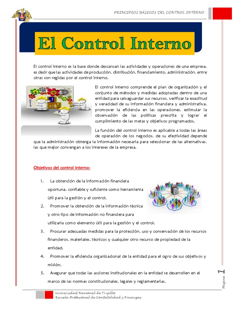 Principios Basicos Fundamentales Del Control Interno (1) g2 | PDF | Contabilidad | Bancos