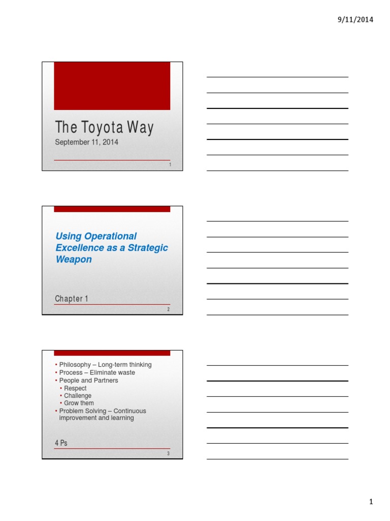 Toyota Way: Lean Principles Overview | PDF | Lean Manufacturing ...