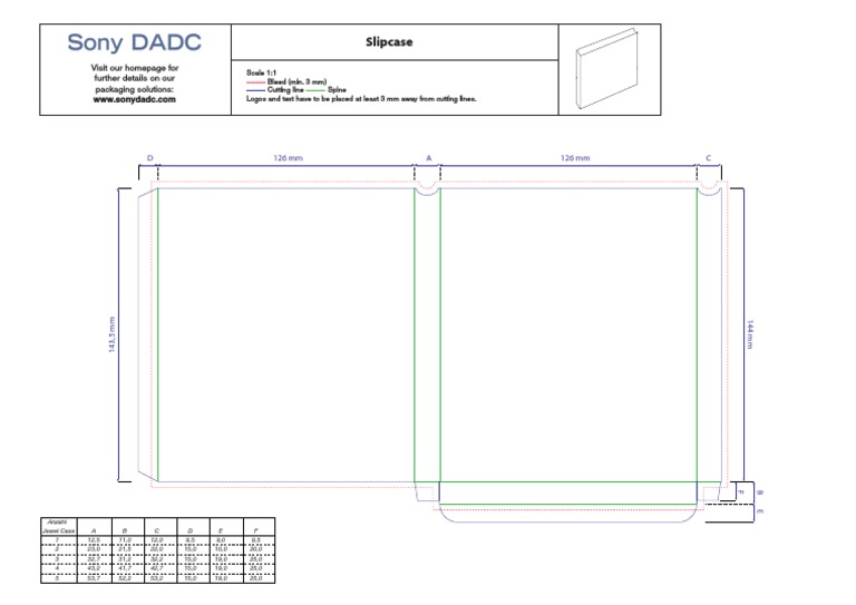 Jewel Case Dimensions Chart | PDF