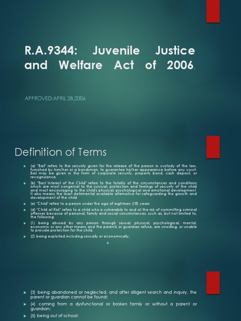 R.A. 9344 Powerpoint | PDF | Child Custody | Legal Guardian