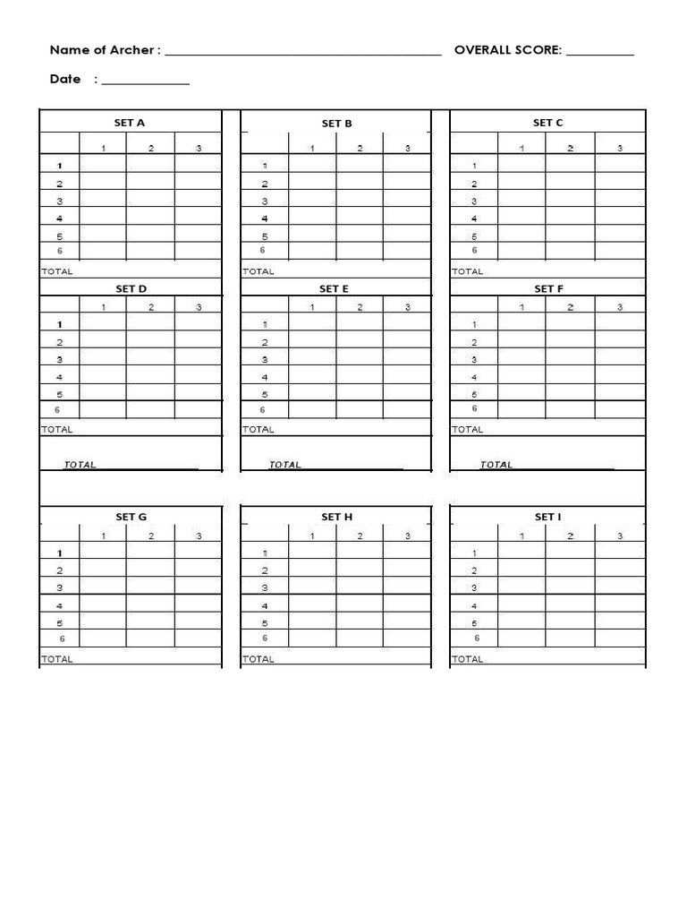 Archer Scorecard Title Generator | PDF