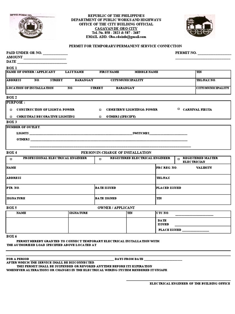 CDO Temporary Connection | Download Free PDF | Electrical Engineering ...