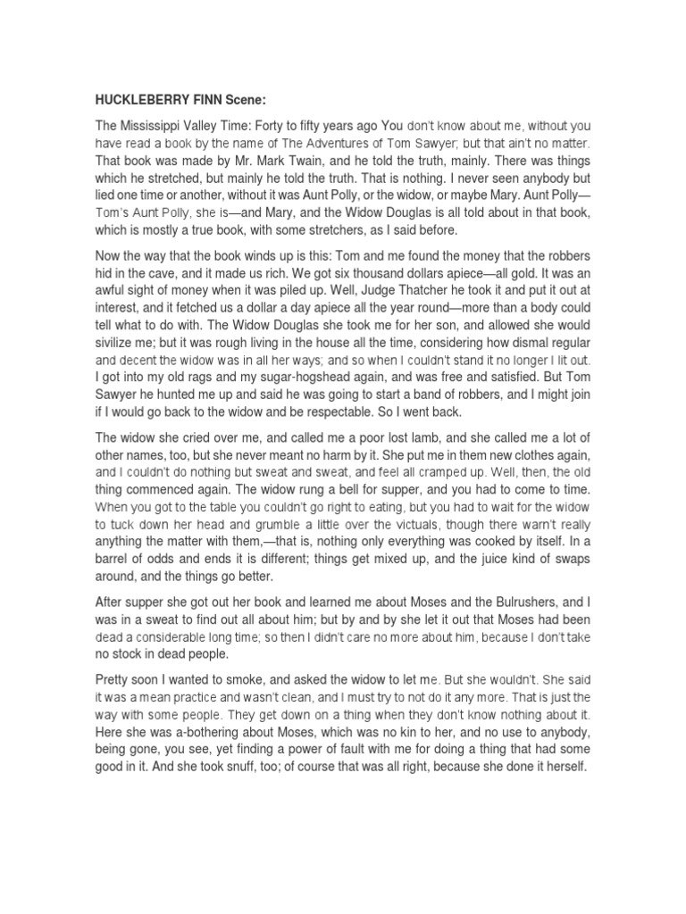 Huckleberry Finn | PDF | Huckleberry Finn