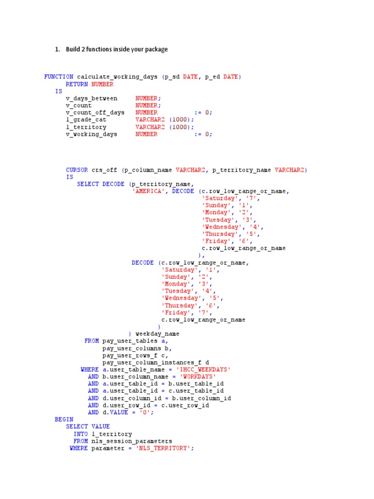 Calculate Working and Calendar Days | PDF | Computer Programming ...