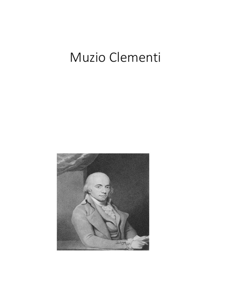 The Musical Life and Accomplishments of Muzio Clementi | PDF ...