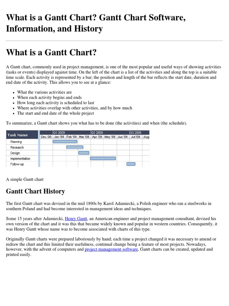 What Is A Gantt Chart? Gantt Chart Software, Information, and History ...