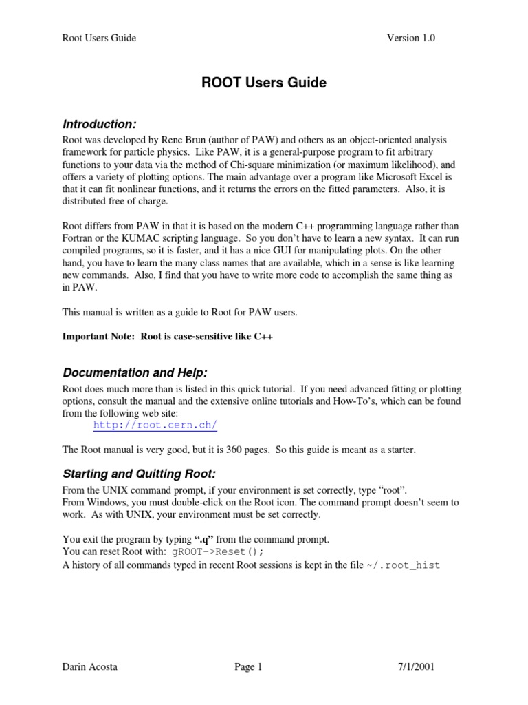 Text Book - 11pags - Root Users Guide | PDF | Array Data Type | C++