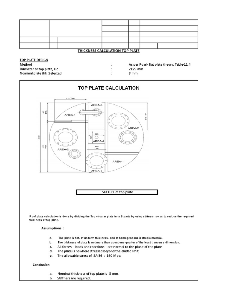 Top Plate Calculation 2 | PDF