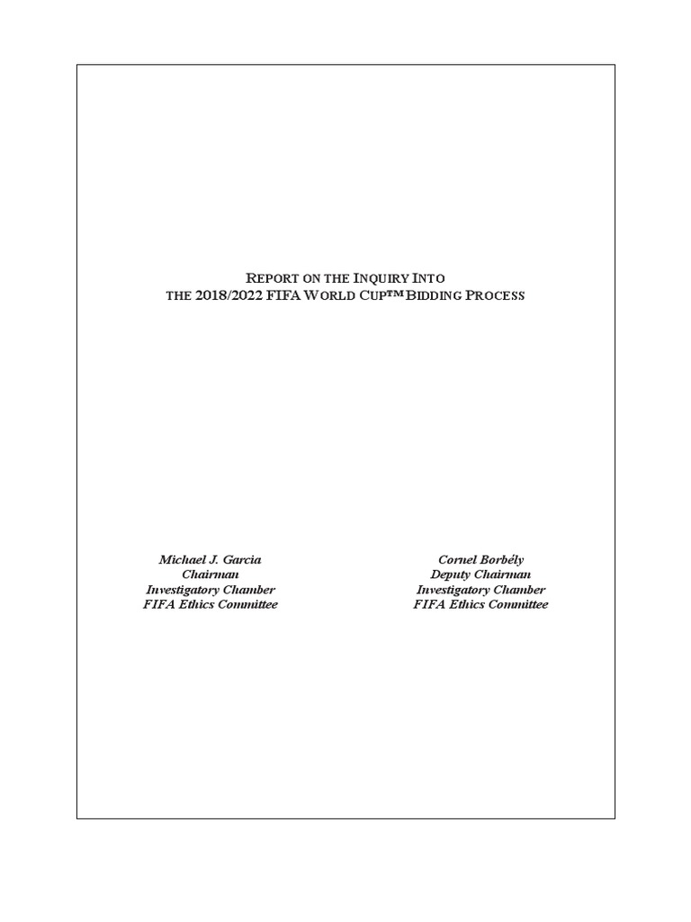 Informe Sobre Harold Mayne Nicholls | PDF | Fifa | United States Congress