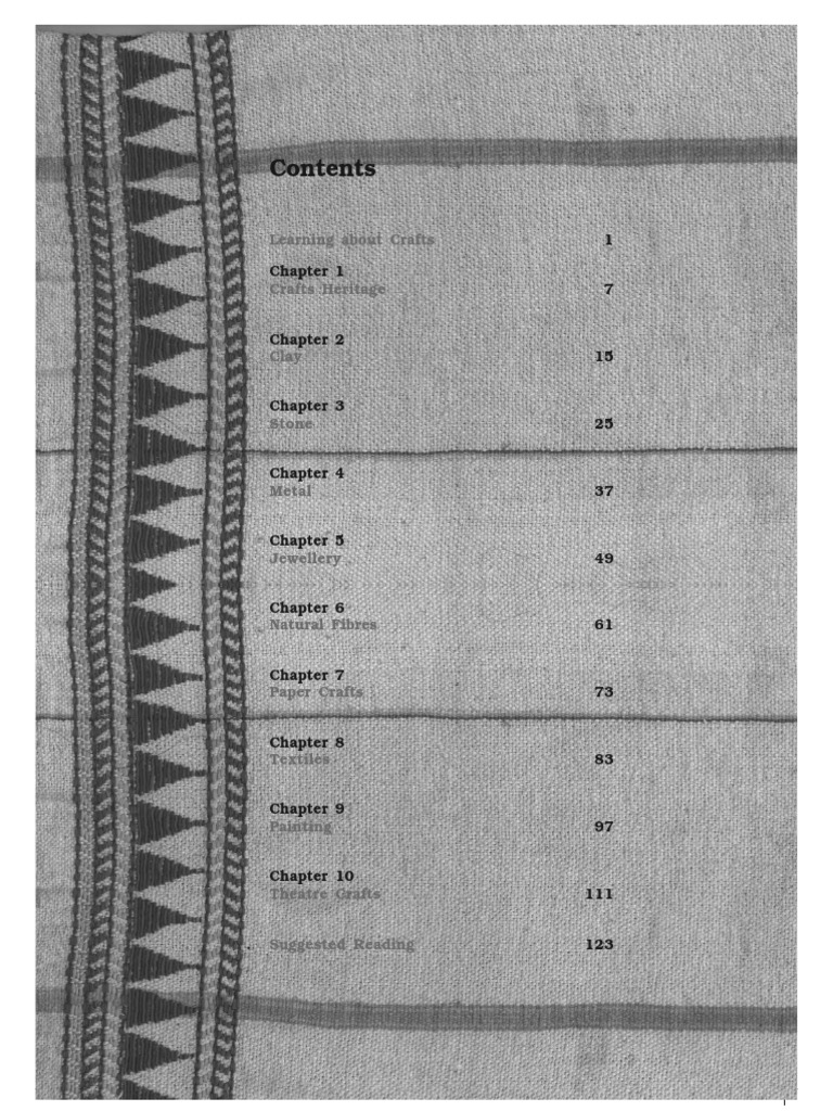 NCERT Class 11 Heritage Crafts | PDF | Pottery | Weaving
