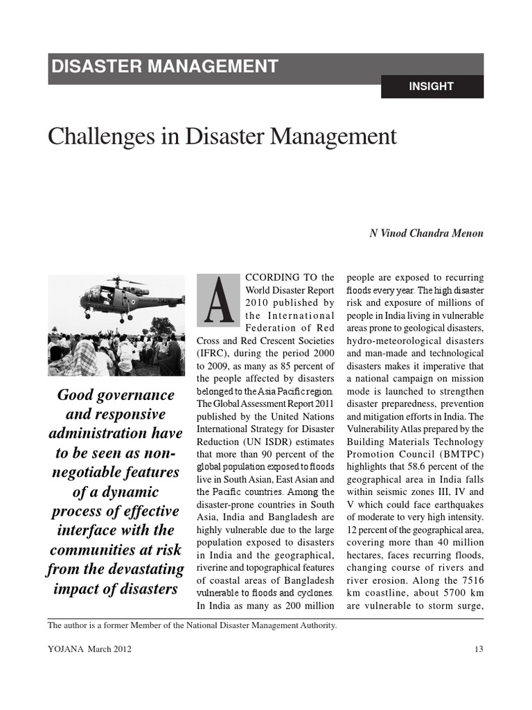 Challenges in Disaster Management PDF | PDF | Emergency Management | Flood