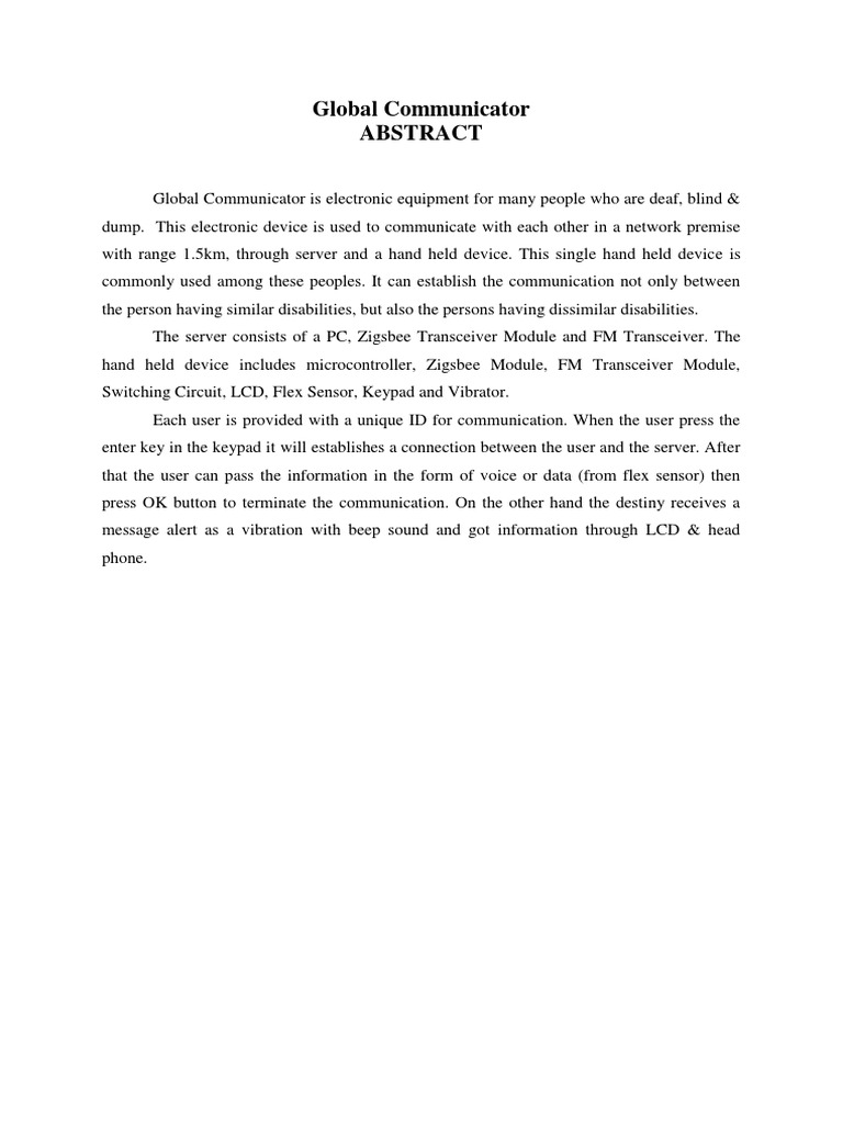 Global Communicator | PDF | Computers
