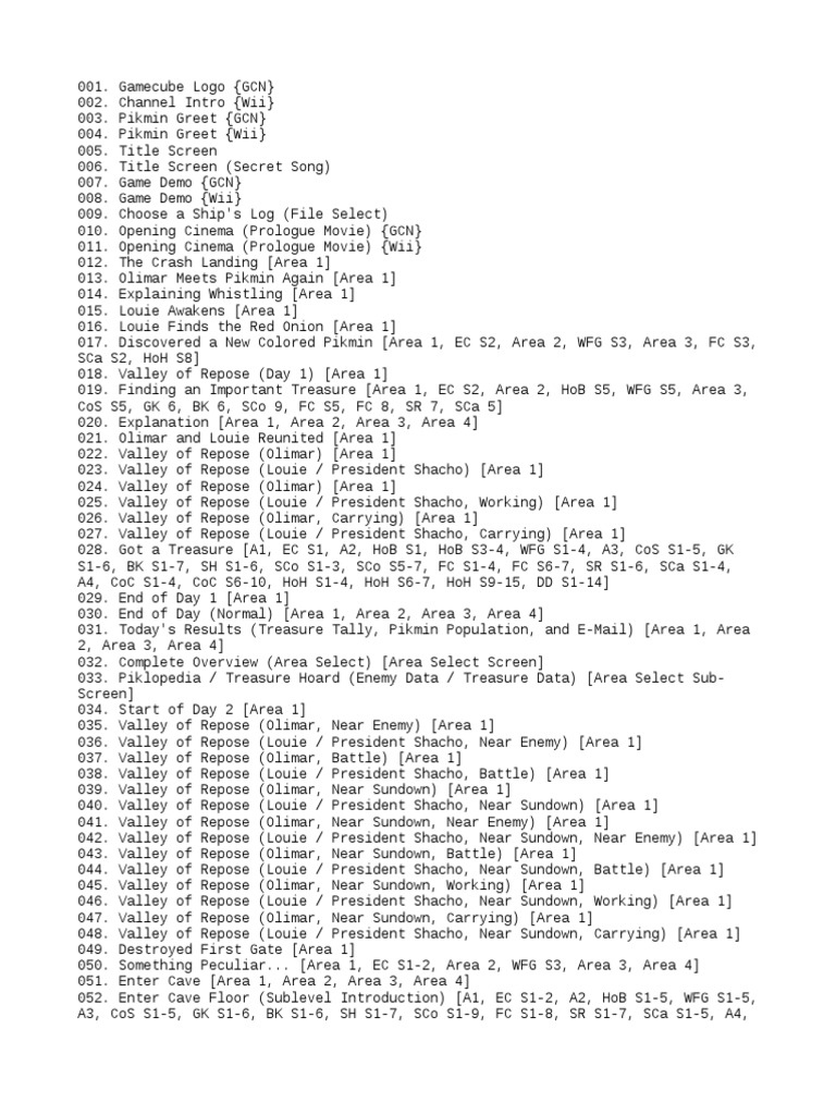 Pikmin Sound Effects Guide | PDF | Labyrinth | Leisure
