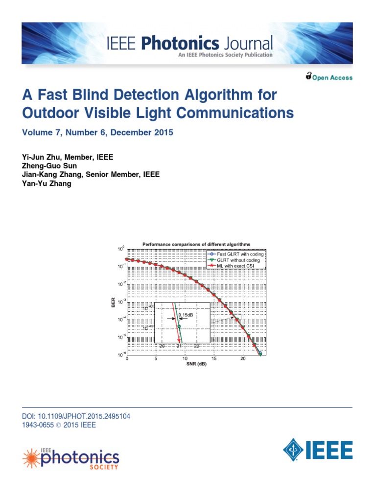 A Fast Blind Detection Algorithm For Outdoor Visible Light Communications | Download Free PDF ...