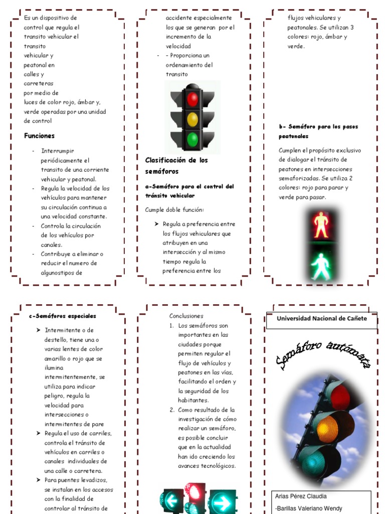 Triptico Semaforo Version3 | PDF | Semáforo | Peatonal
