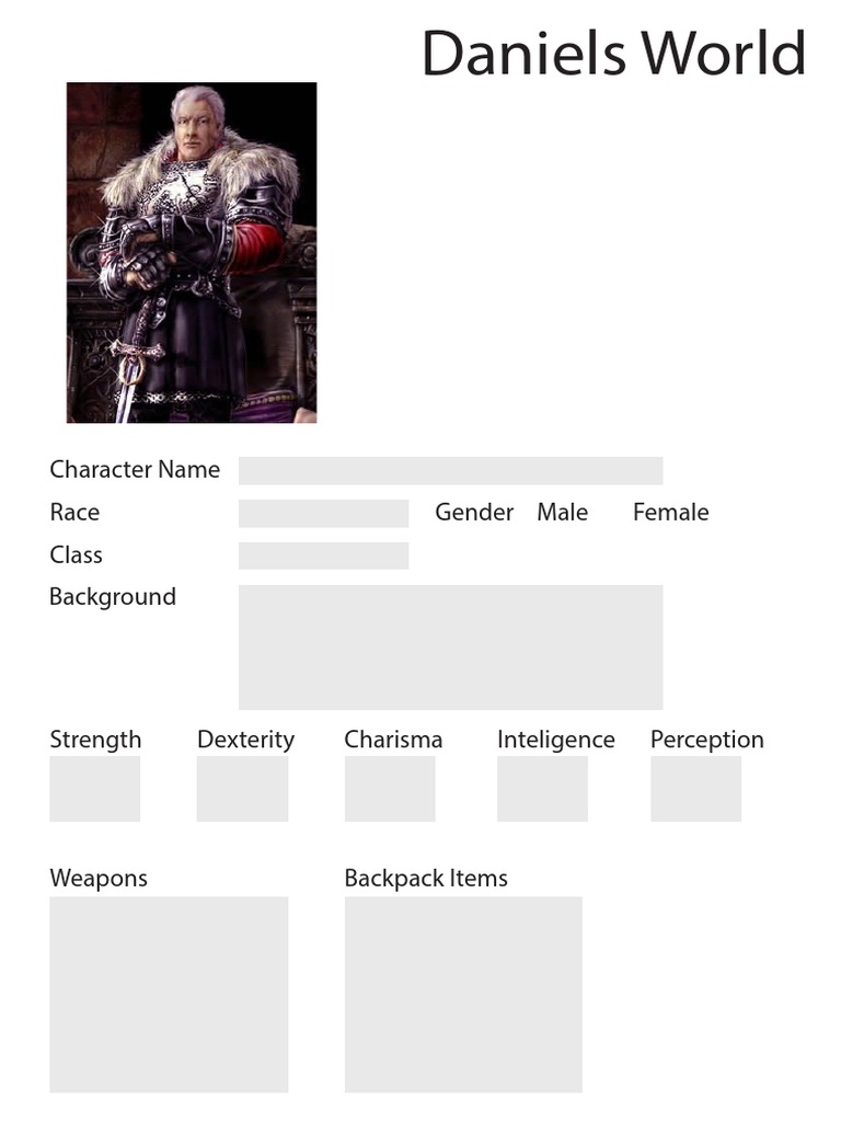 DW - Character Sheet | PDF