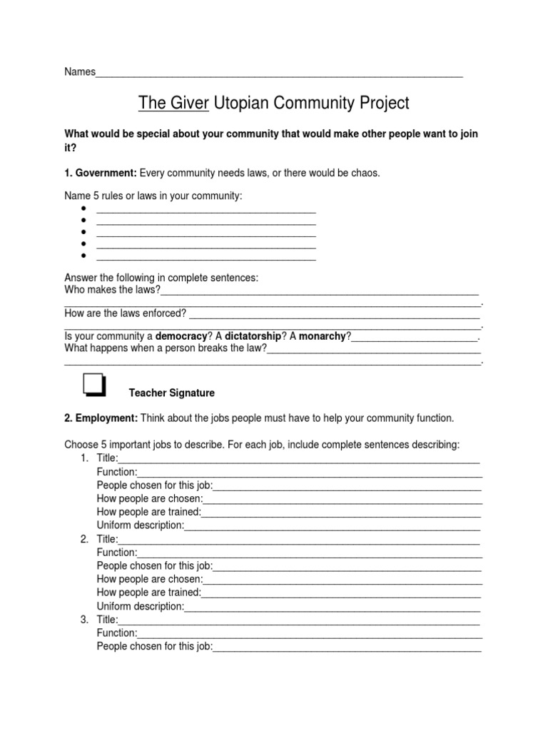 Designing a Utopian Community | PDF