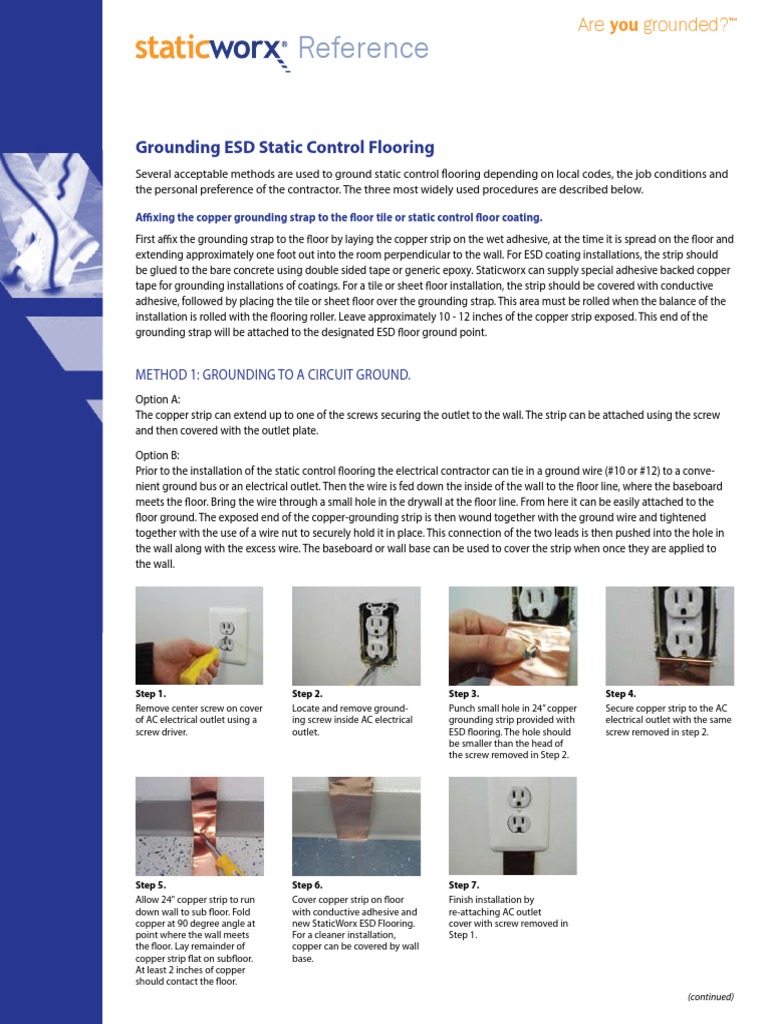 Correct Grounding Methods For ESD Floor Coatings and Tile Using Copper ...