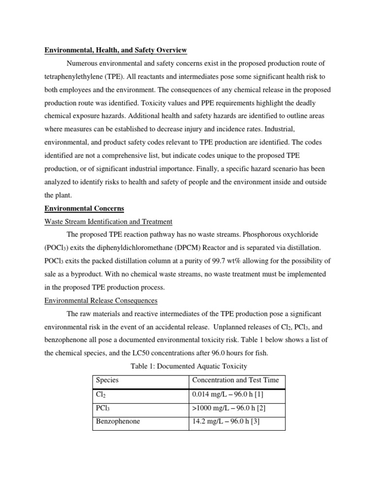 Environmental, Health, and Safety Overview | PDF | Toxicity | Personal ...