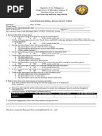 NSED Evaluation Form | PDF | Emergency Evacuation | Disasters