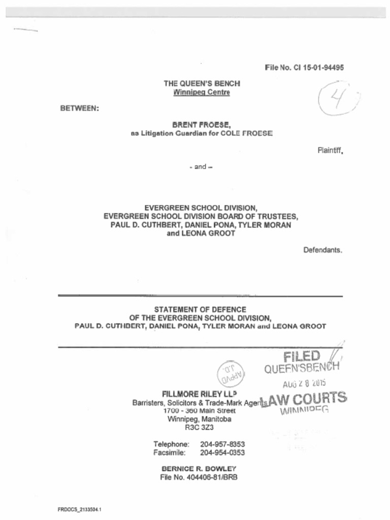 Statement of Defence | PDF