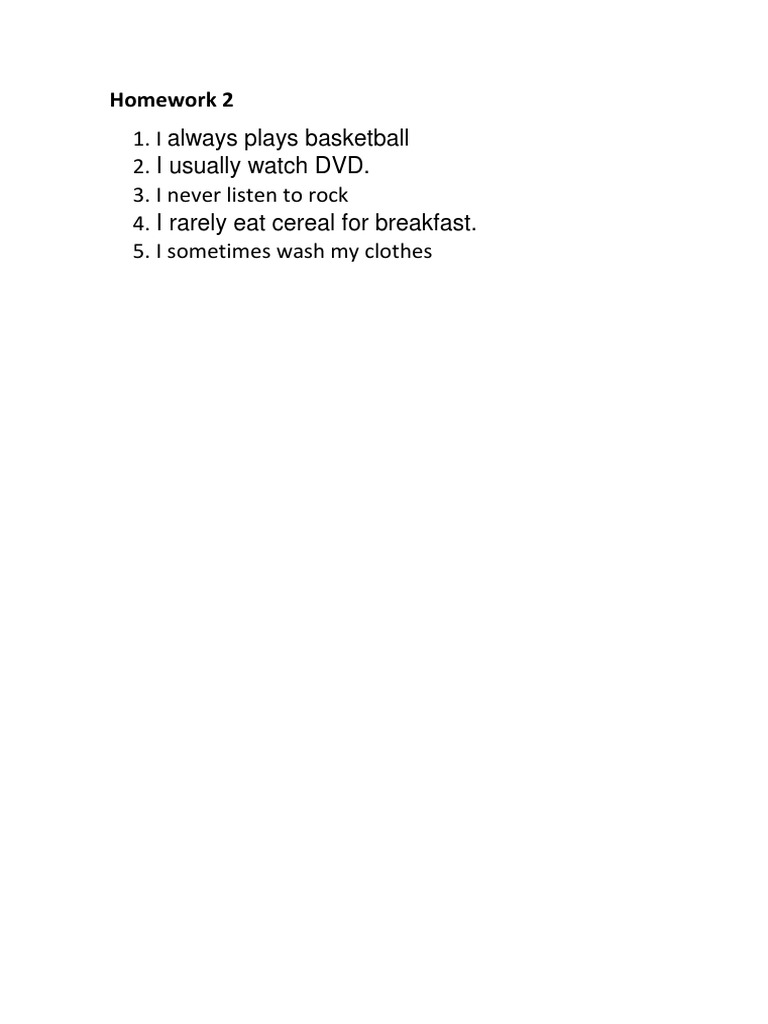 Homework 2 | PDF | Cooking, Food & Wine | Home & Garden