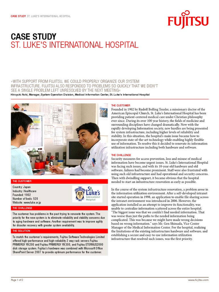 St. Luke'S International Hospital: Case Study | PDF | Share Point ...