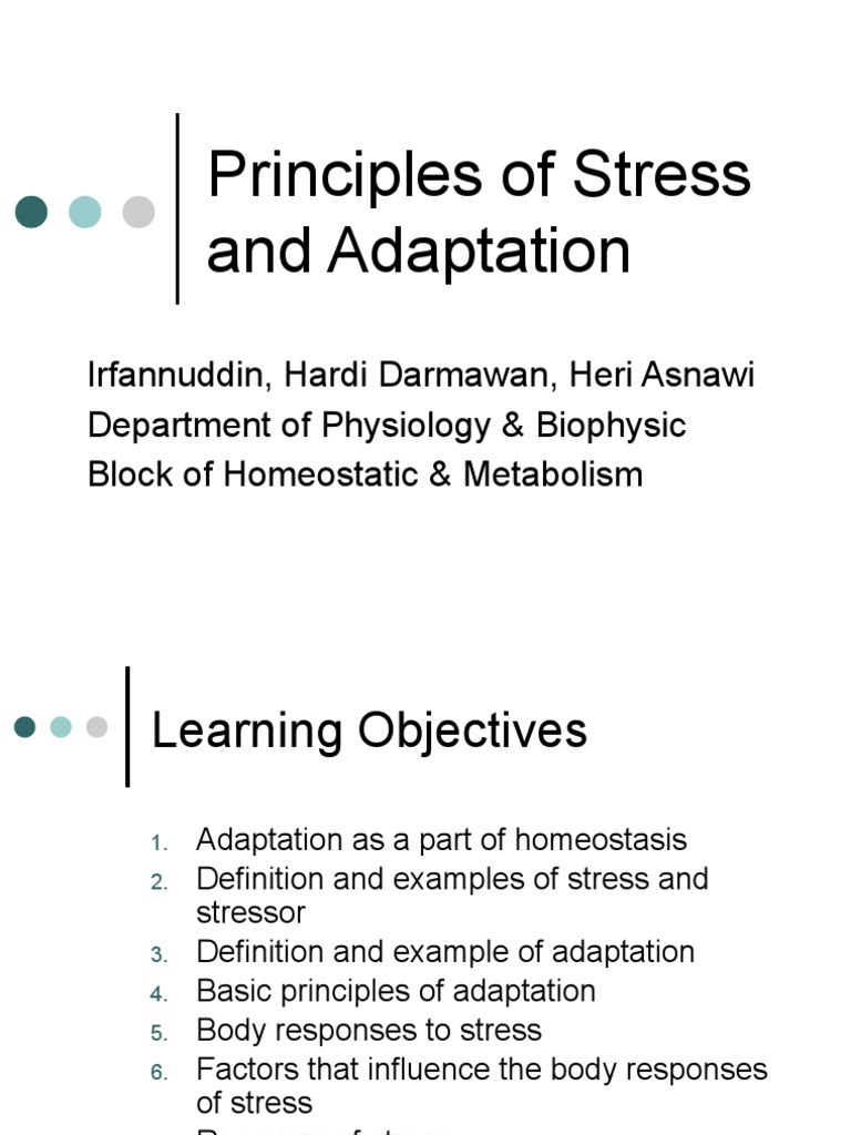 Principles of Stress and Adaptation: Understanding the Physiological ...