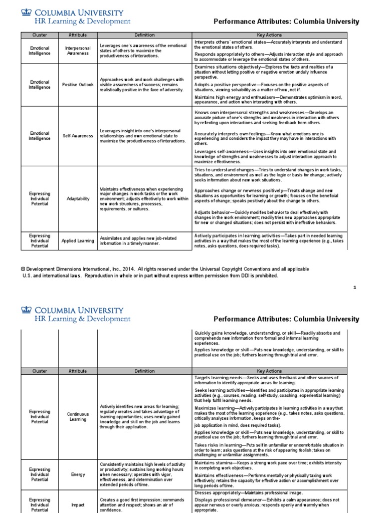 Performance Attributes Cu | PDF | Strategic Management | Goal
