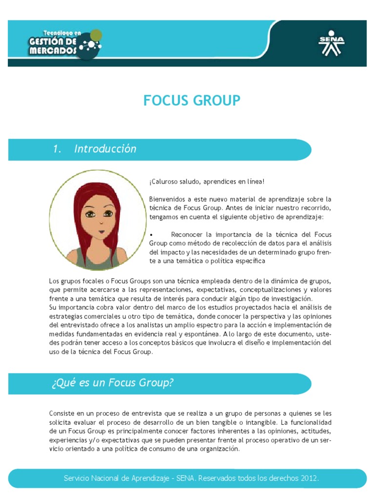 Focus Group | PDF | Grupo de enfoque | Aprendizaje
