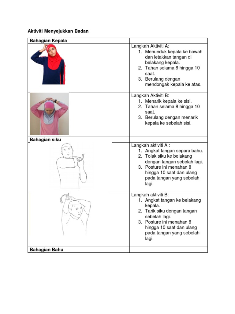 Aktiviti Menyejukkan Badan dan Regangan | PDF