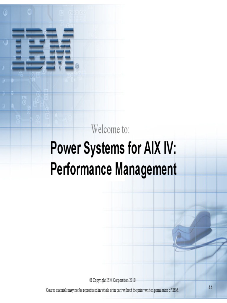 Power Systems For AIX IV: Performance Management: Welcome To | PDF