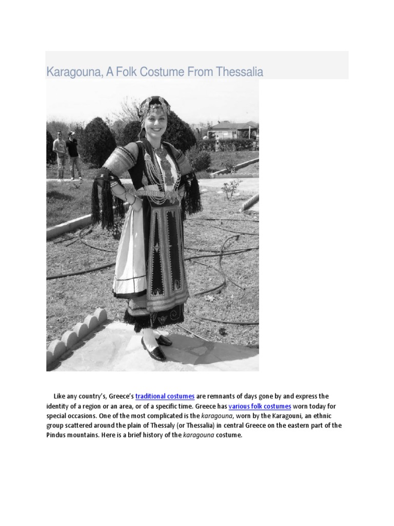 Karagouna, A Folk Costume From Thessaly | PDF | Clothing | Softlines ...