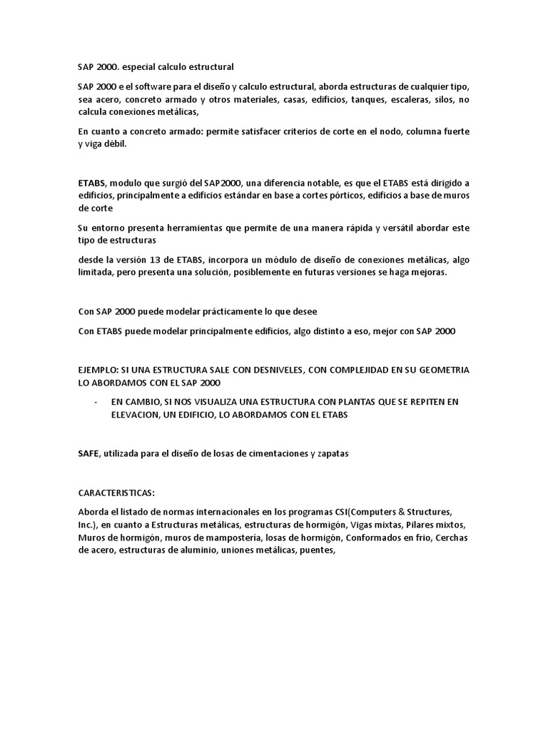 SAP 2000 y Etabs | PDF | Software | Hormigón