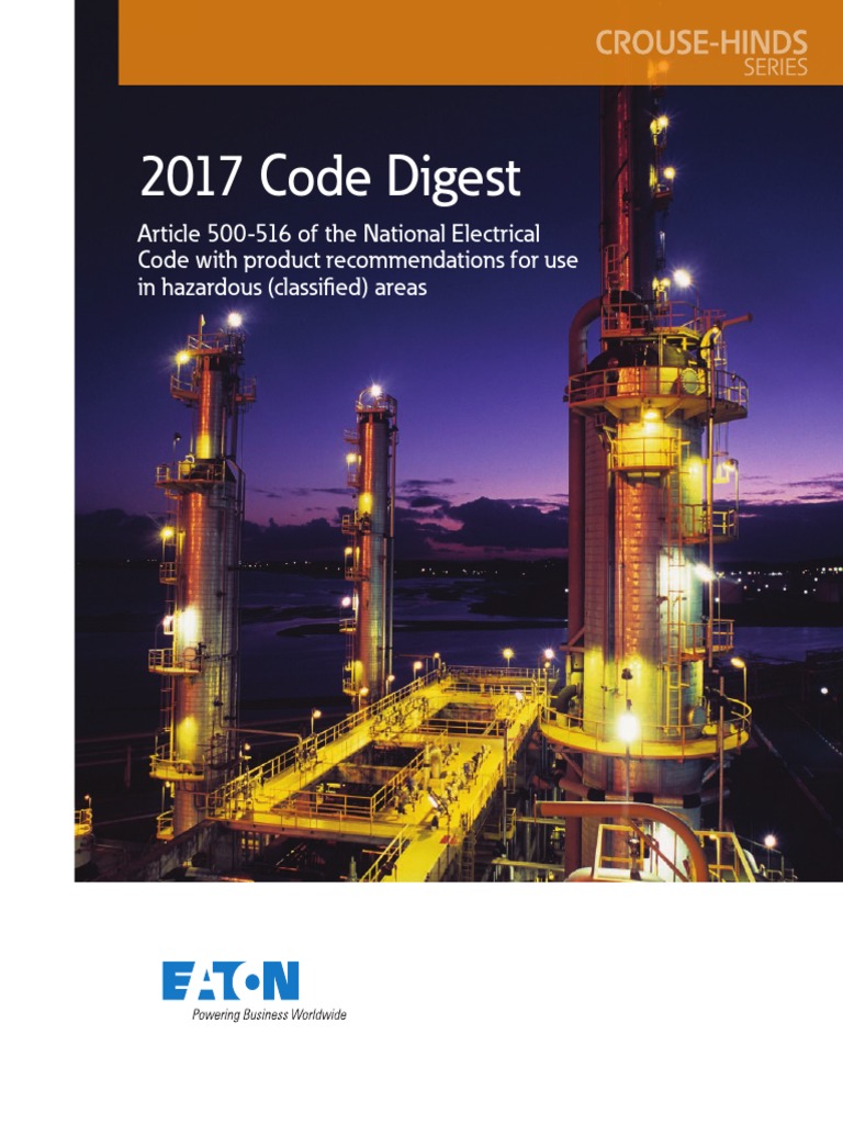 Article 500-516 of NEC (Atex Material, Crouse-Hinds 2017) | Download ...