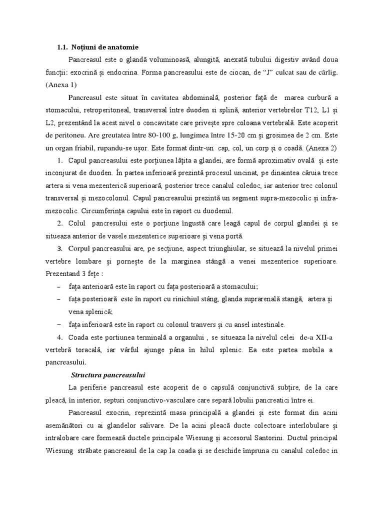 Anatomie Pancreas | PDF