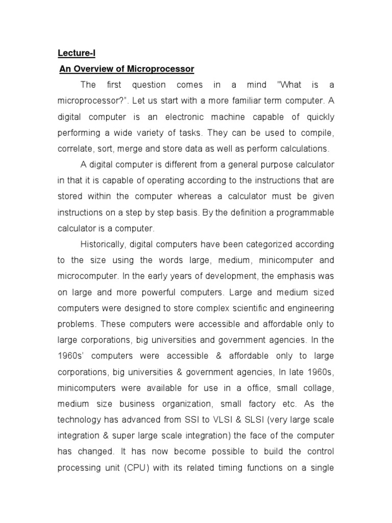 Microprocessors NPTEL | PDF | Random Access Memory | Central Processing Unit