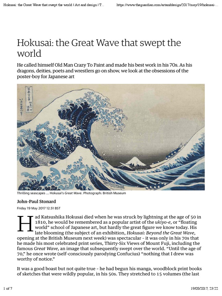 Hokusai: The Great Wave That Swept The World - Art and Design - The ...