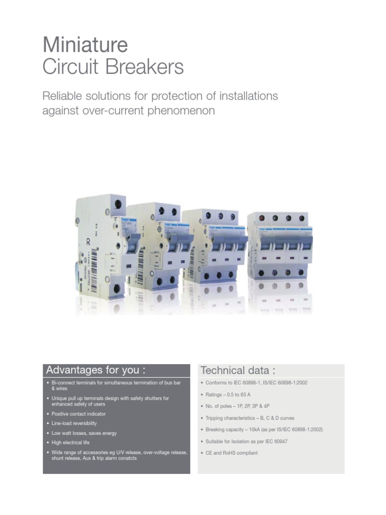 MCB Hager | Electric Current | Electrical Components