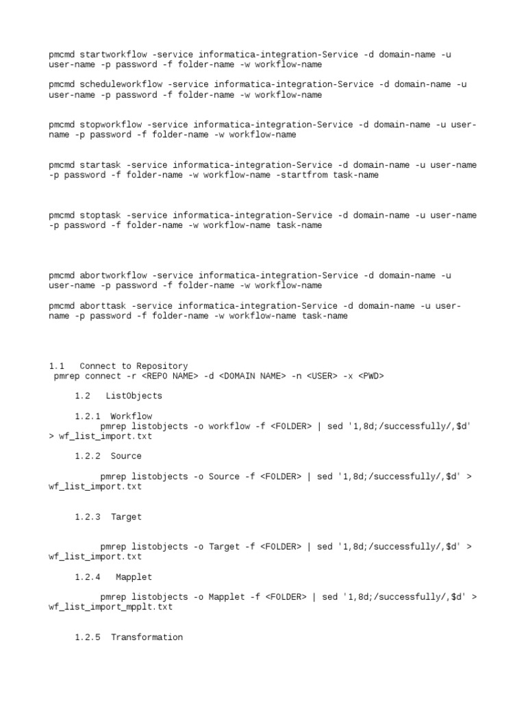PMCMD Commands | PDF | Data | Utility Software