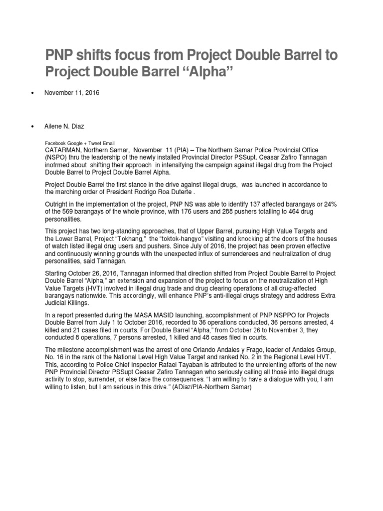 Project Double Barrel Evolves: PNP Shifts Focus to "Project Double ...